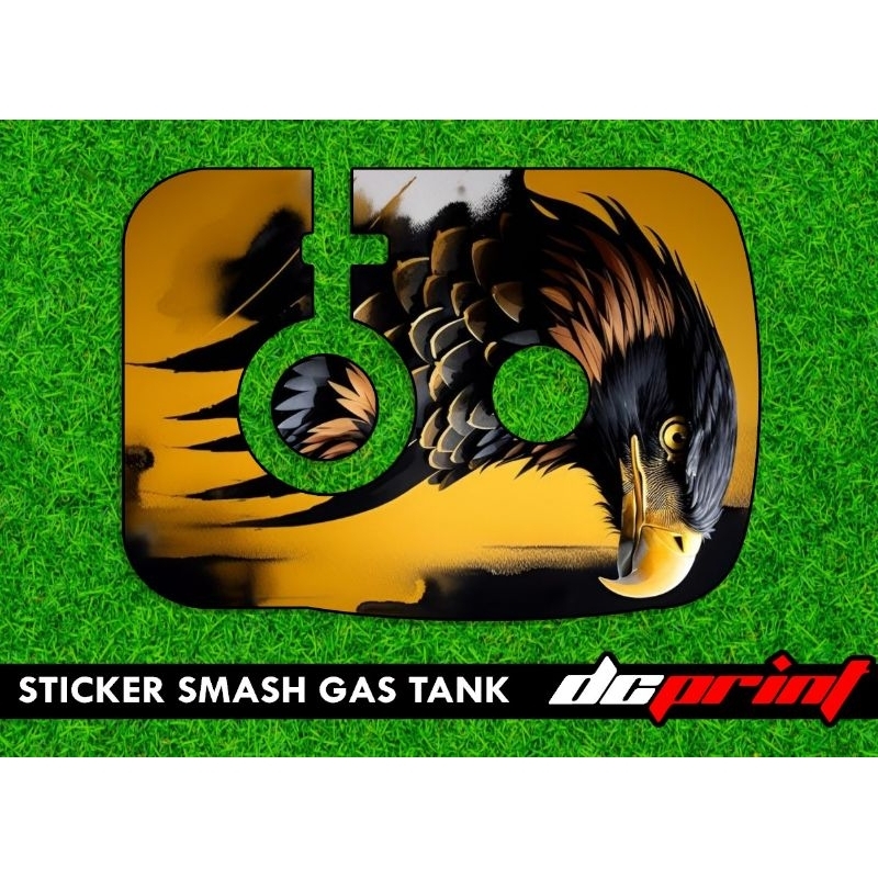 Smash Gas Tank Sticker Laminated Waterproof Glossy Sticker Compatible ...