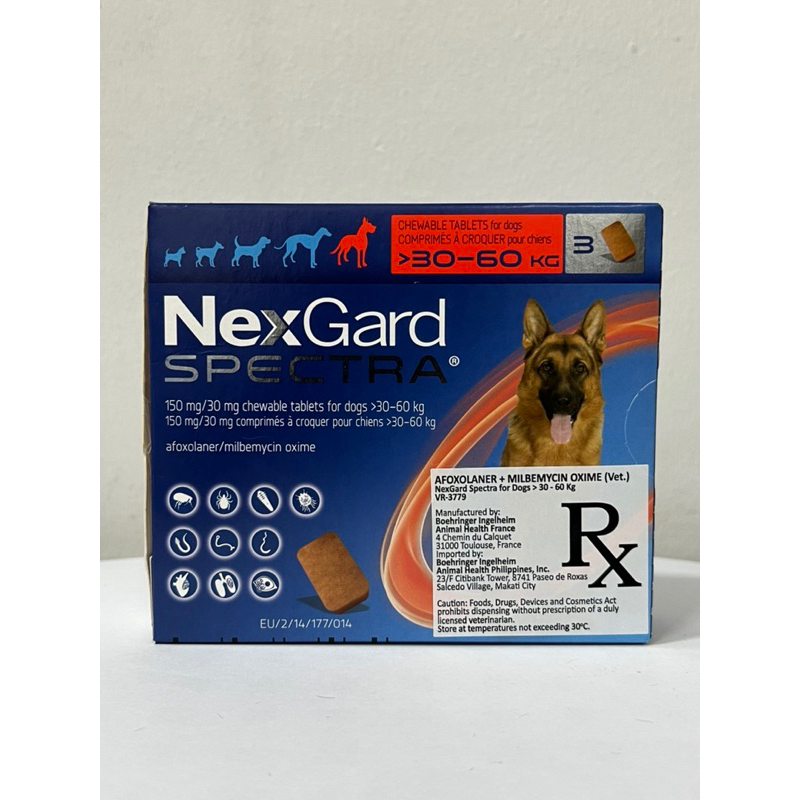 Nexgard Spectra 30-60 kg For Dogs Chewable Tablet WITHOUT STICKERS ...