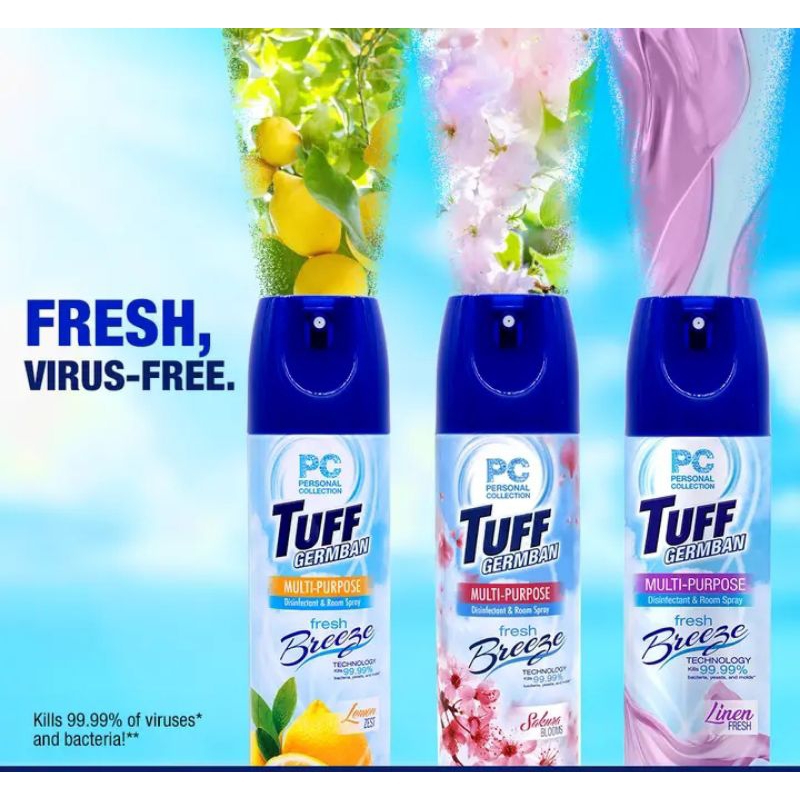 TUFF Germban Disinfectant and Room Spray 250mL | Shopee Philippines