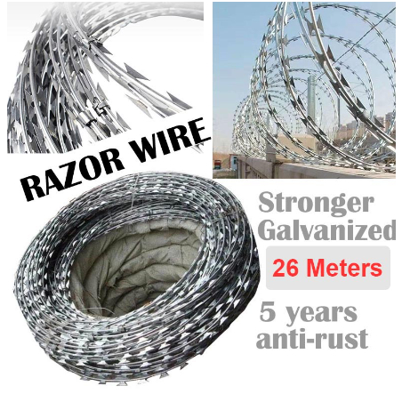 Barbed Razor Wire for Garden Fence Blade Wire for House Farm Factory ...