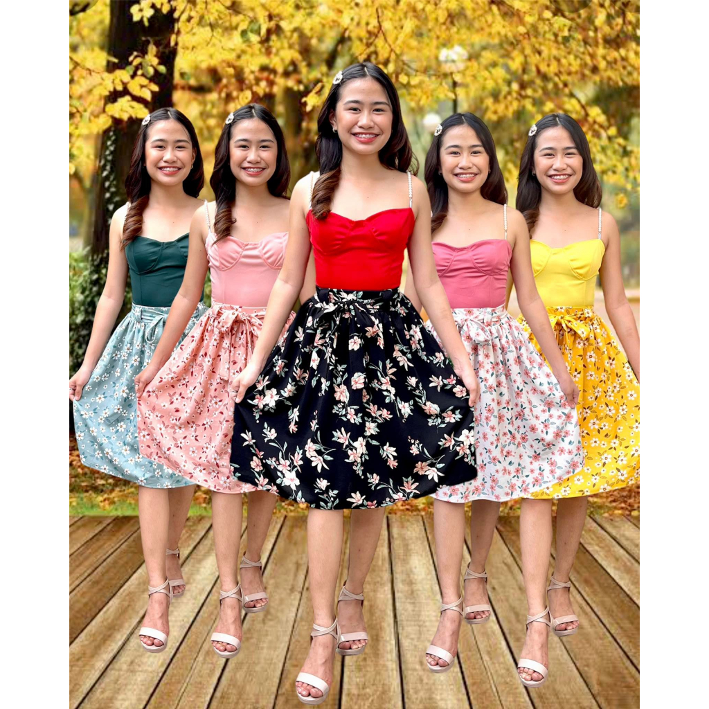 CORSET Elegant Glow: Pearl-Strap Blouse & Skirt Terno Set for Kids 8-12 ...