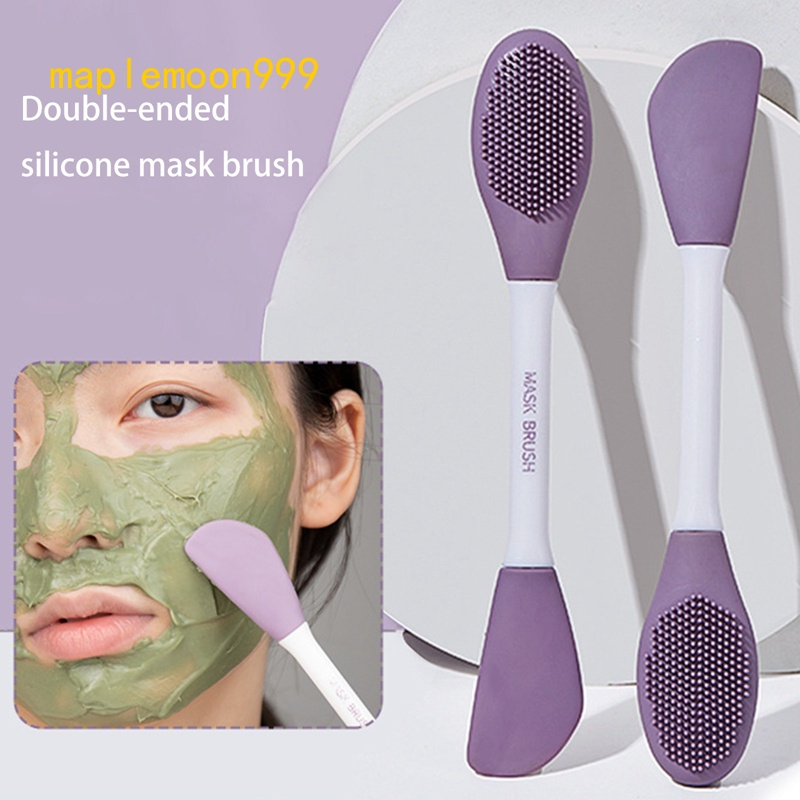 Double-Headed Mask Brush Silicone Face Wash Brush Mud Mask Special ...