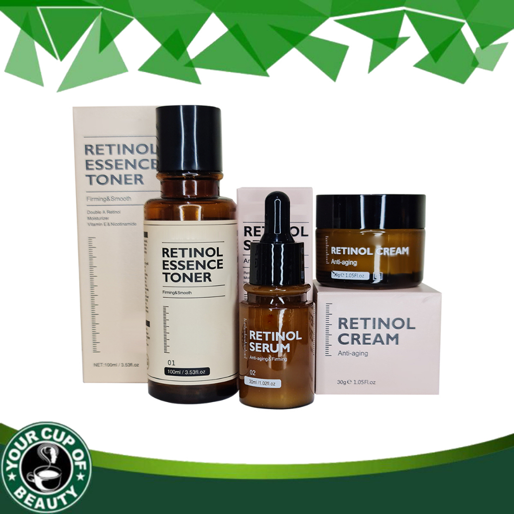 Original VG FDA Retinol Set Face Cream+Facial Serum Toner VA Anti Aging ...