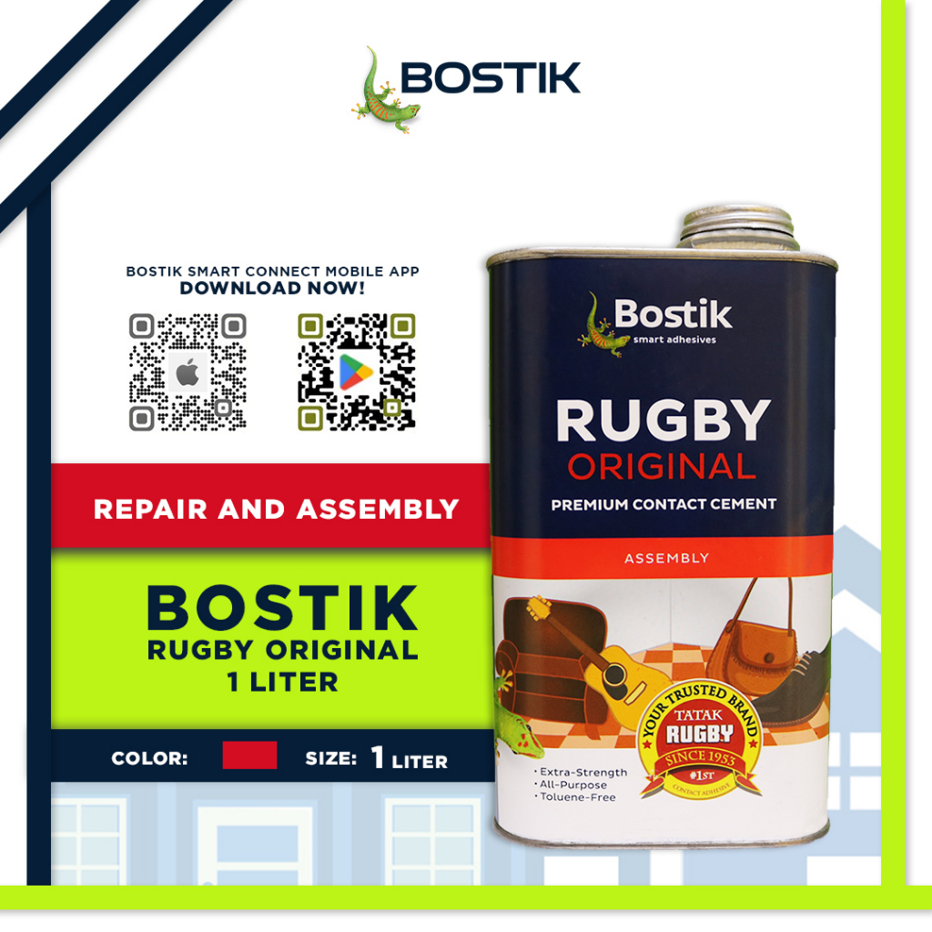 Bostik Rugby Original 1L - Bonding of rubber, leather, rubber foam ...