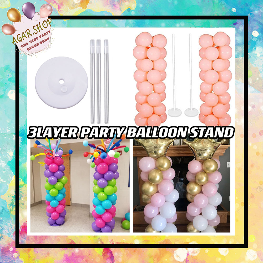 Agar.Shop 3 Layer Party DIY Birthday Wedding Arch Balloons Stand Party ...