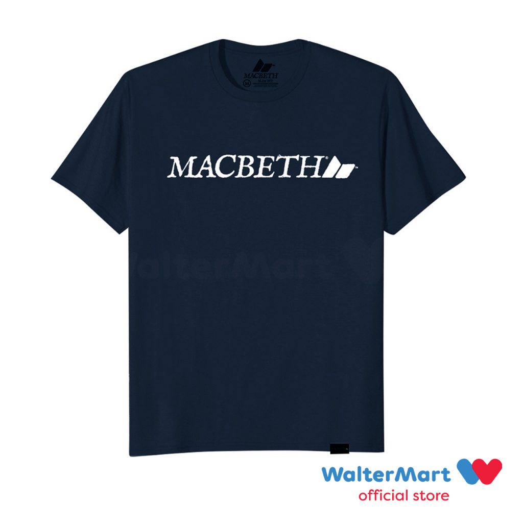 MACBETH 100% Authentic Mens Printed T-Shirt Logo 1121GS047 Black Iris ...