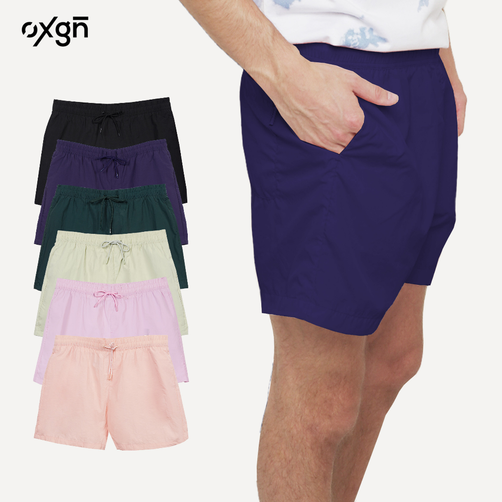 OXGN Premium Threads Nylon Shorts For Men (Green/Black/Navy Blue/Pink ...