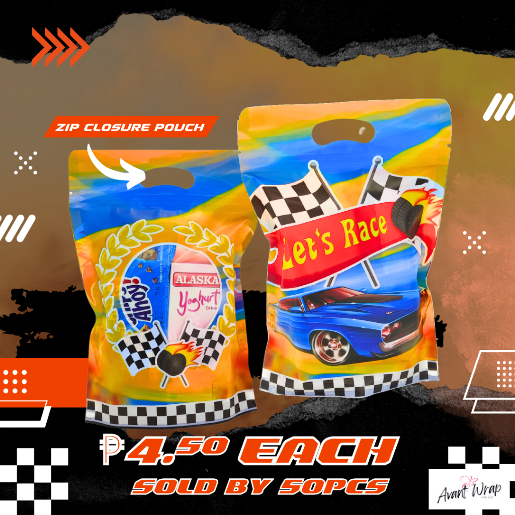 (50 PCS) PP1002 Race Car Hot Loot Bag Chips Bag Chipsbag Zip Candy ...