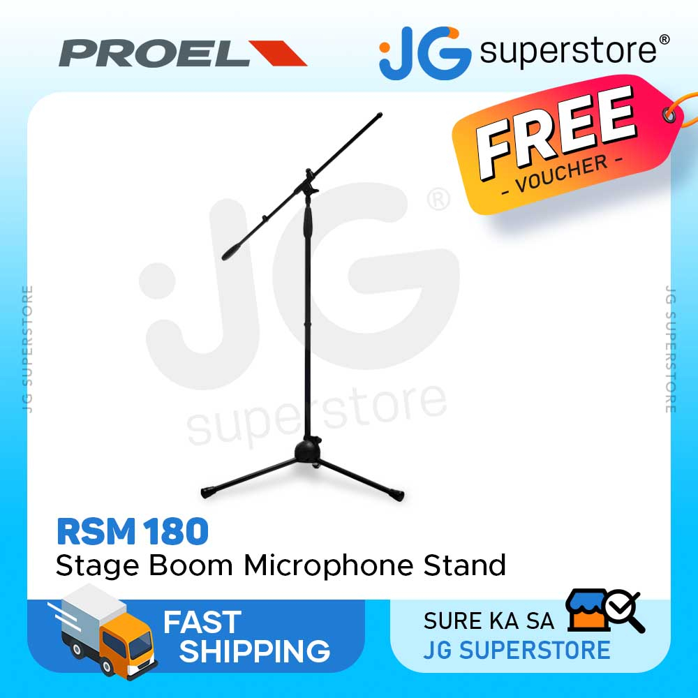 PROEL RSM 180 Stage Boom Microphone Stand with Tripod Nylon Base, 150cm ...