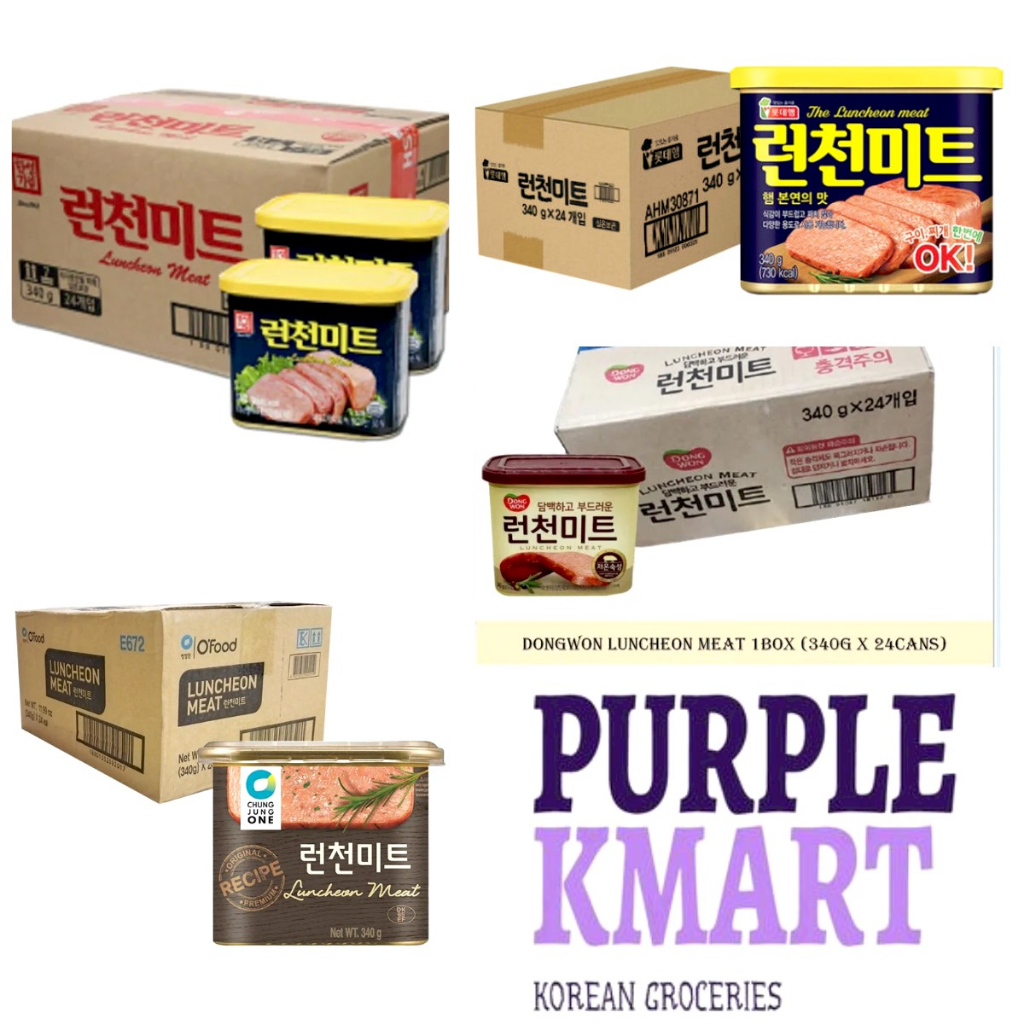 LOTTE LUNCHEON MEAT 340G / HANSUNG 340g / DONGWON 340G / O`FOOD 340G ...