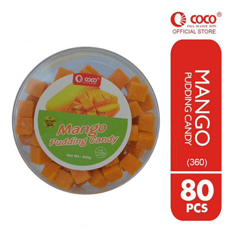 Coco Mango Pudding Candy 368g in a Jar | Shopee Philippines