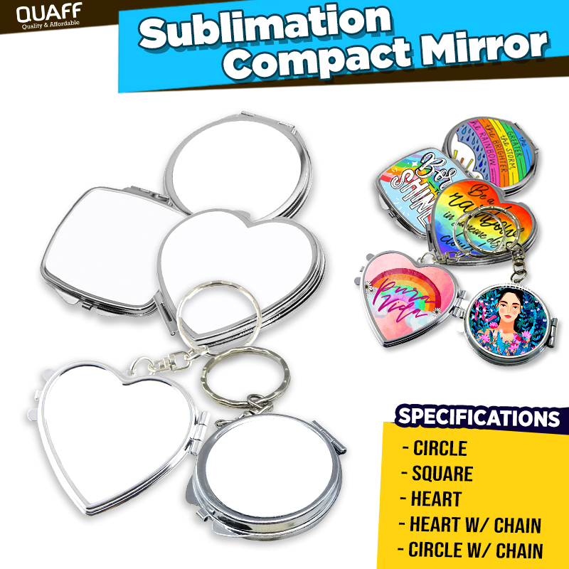 Sublimation Printable Compact Mirror Keychain - Blanks | Shopee Philippines