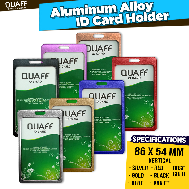 QUAFF Aluminum Alloy ID Card Holder LCX3 Atm Size 86x54mm - 5pcs per ...