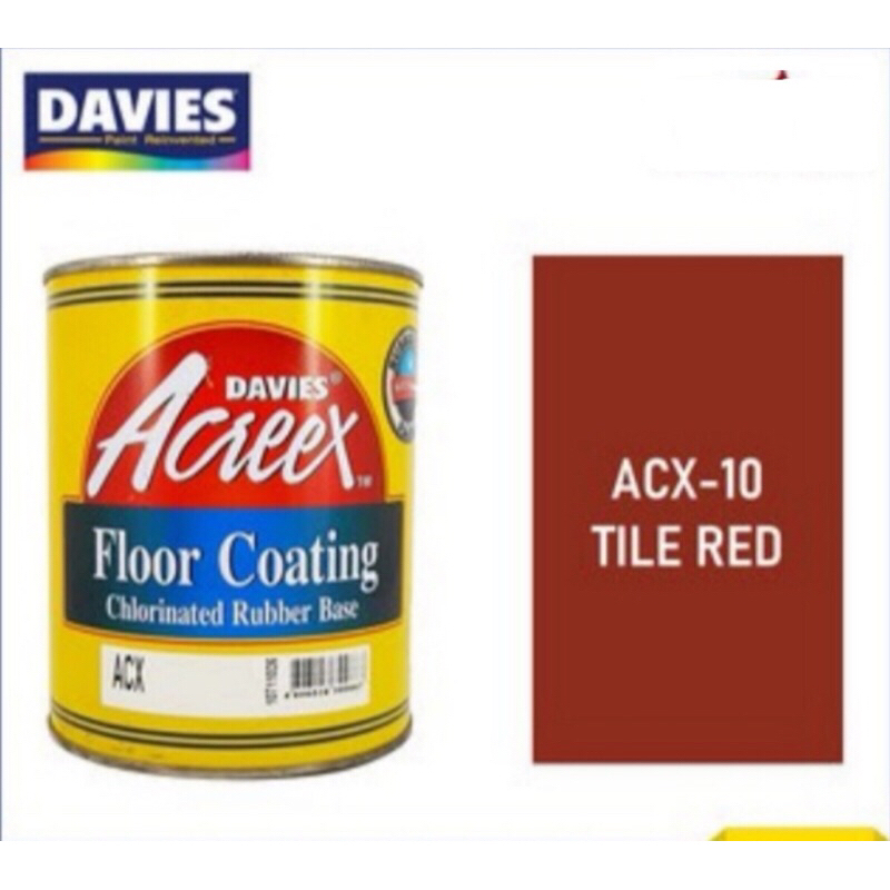 DAVIES TILE RED. RUBBERIZED FLOOR COATING. 1 LITER. | Shopee Philippines