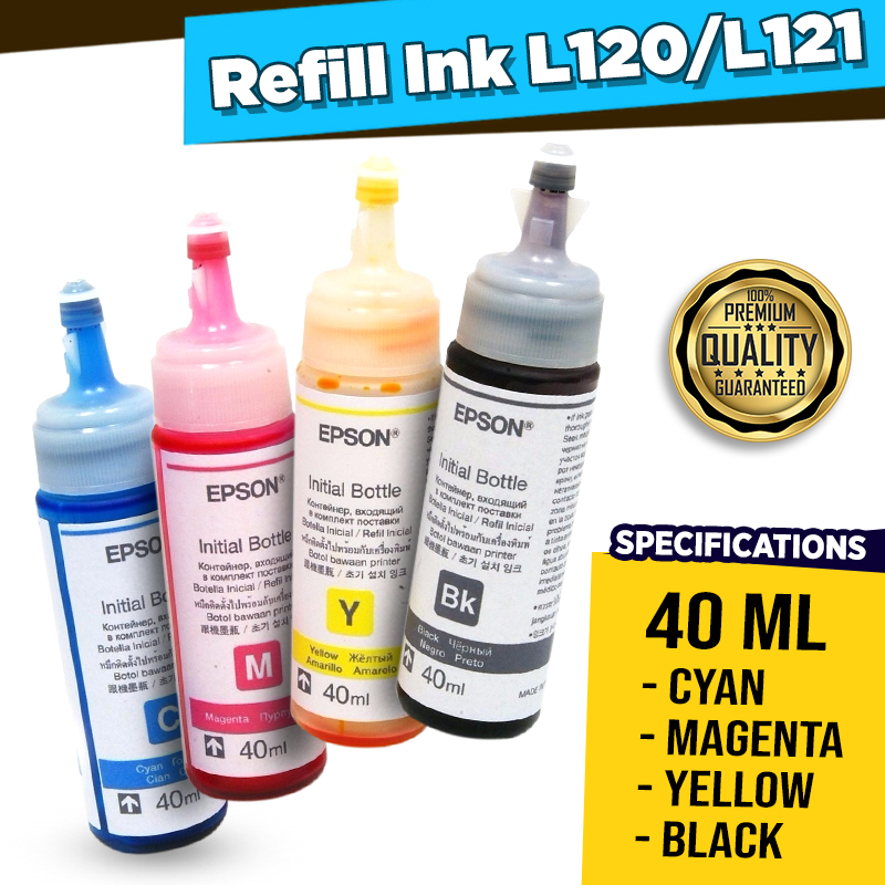 L120/L121 EP SON Printer Original Ink 40ml (4colors set) | Shopee Philippines