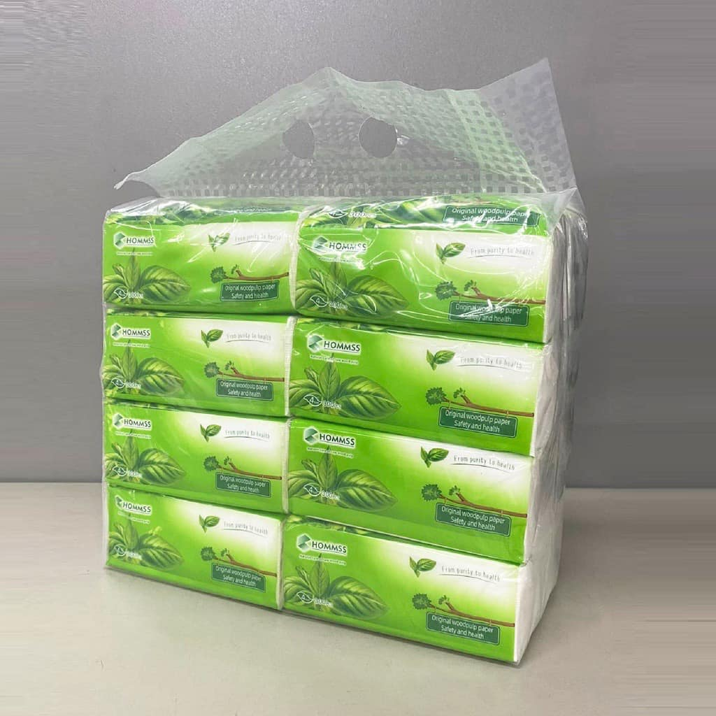 HomeCare HOMMSS Facial Tissue 4 Ply 360 sheets 1PACK/8PCS | Shopee ...