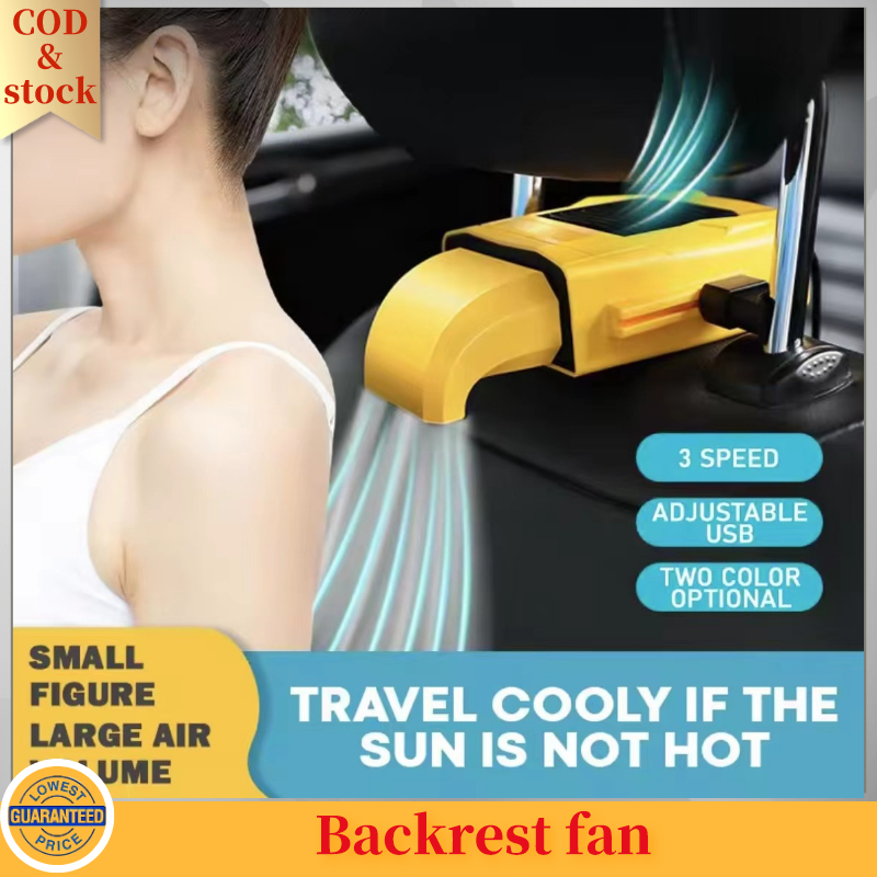 Car Back Seat Cooling Fan Portable Car Seating Fan 3 Speed Adjustable ...