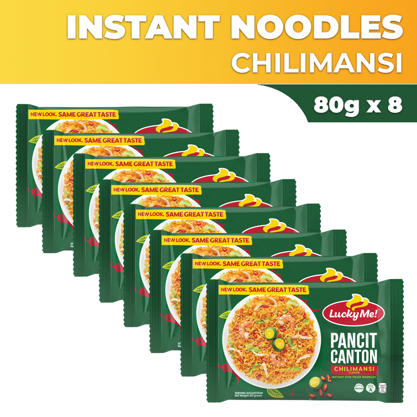 Lucky Me! Pancit Canton Chilimansi 80g x 8 | Shopee Philippines