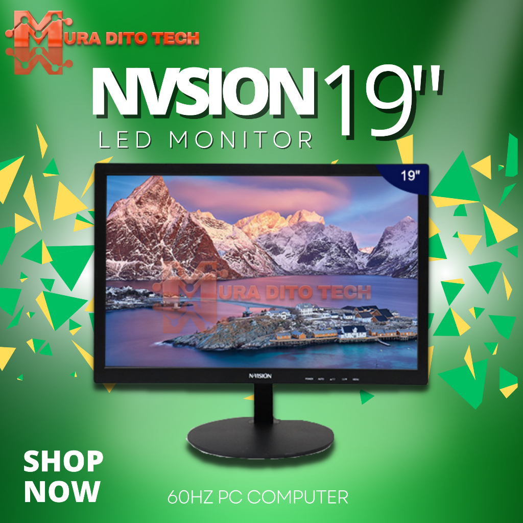 Nvision 19 inch LED Monitor 60hz PC computer | Shopee Philippines
