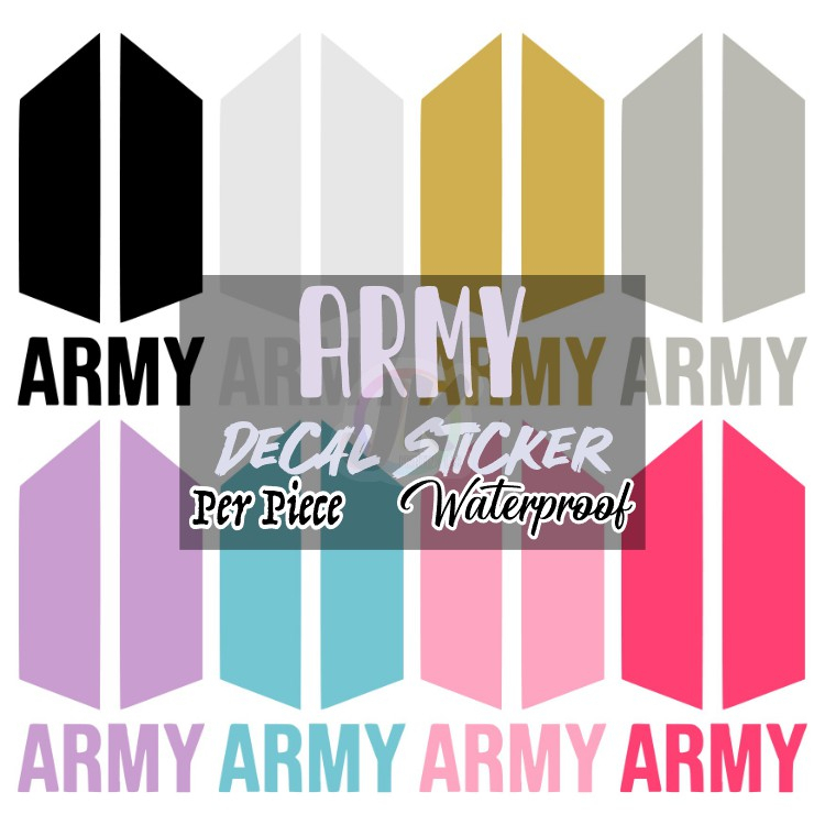 Army BTS Vinyl Decals for Tumblers, Laptops, Motors, Cars [1 PIECE ...