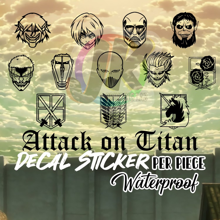 Attack on Titan Decals for Tumblers, Laptops, Motors, Cars [1 PIECE ...
