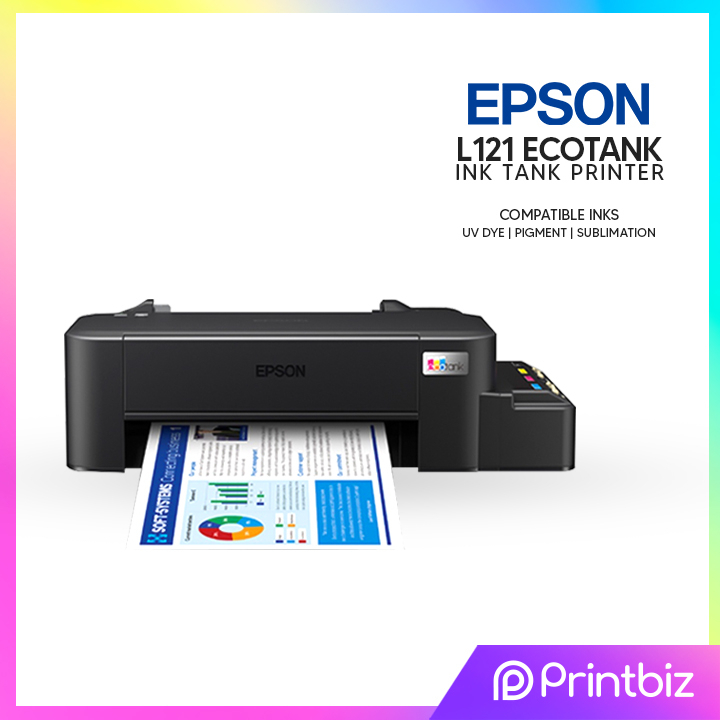 Epson EcoTank L121 A4 Ink Tank Printer (UV DYE | PIGMENT | SUBLIMATION ...
