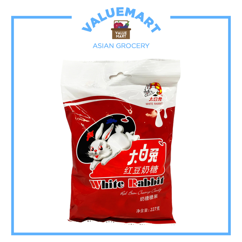 White Rabbit Red Bean Flavored Creamy Milky Candy with Edible Rice ...