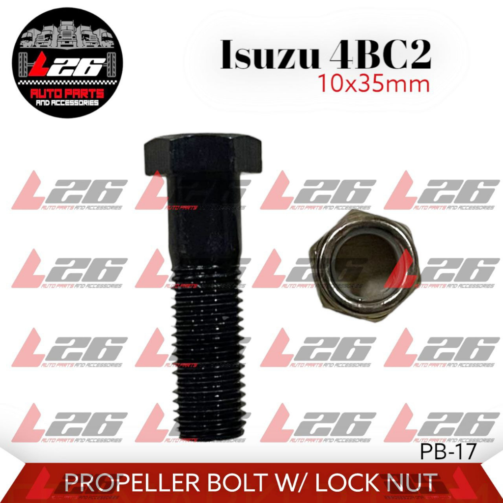 Isuzu 4BC2 PROPELLER BOLT FOR Isuzu 4BC2 WITH LOCK NUT 10x35mm PB-17 ...