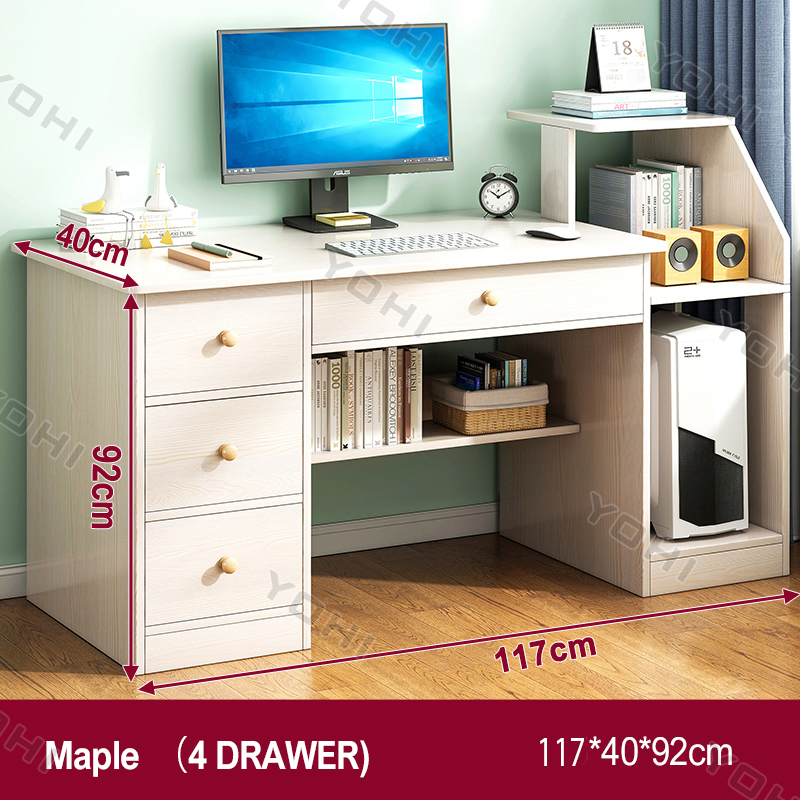 Study Table With Cabinet Computer Desk Shelf bookcase combination ...