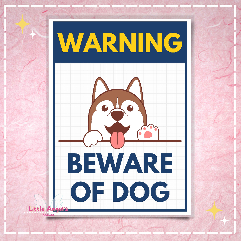 BEWARE OF DOG (A4 LAMINATED) | Shopee Philippines