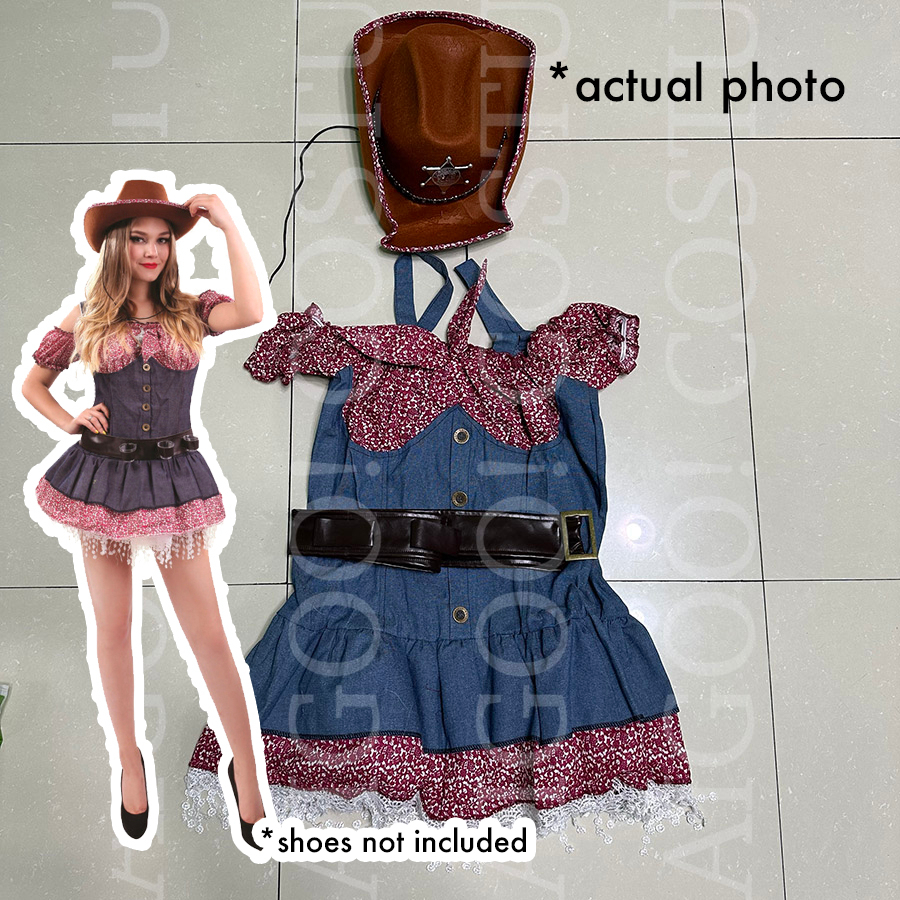 Cowgirl Costume for Women Halloween Cosplay Wild West for Adult Female ...