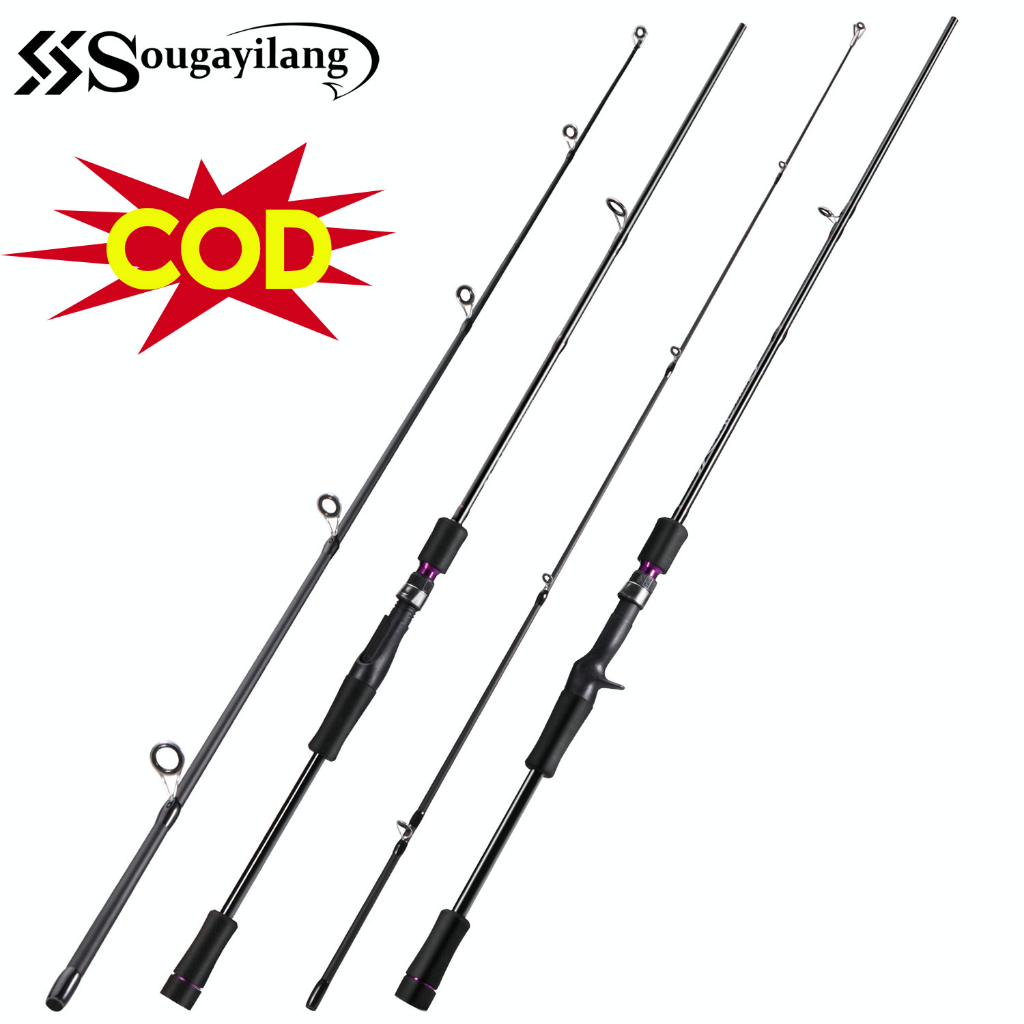 Sougayilang New Purple Spinning/Casting Fishing Rod 1.8m-2.1m 2sections Fishing Rod For Fishing ...