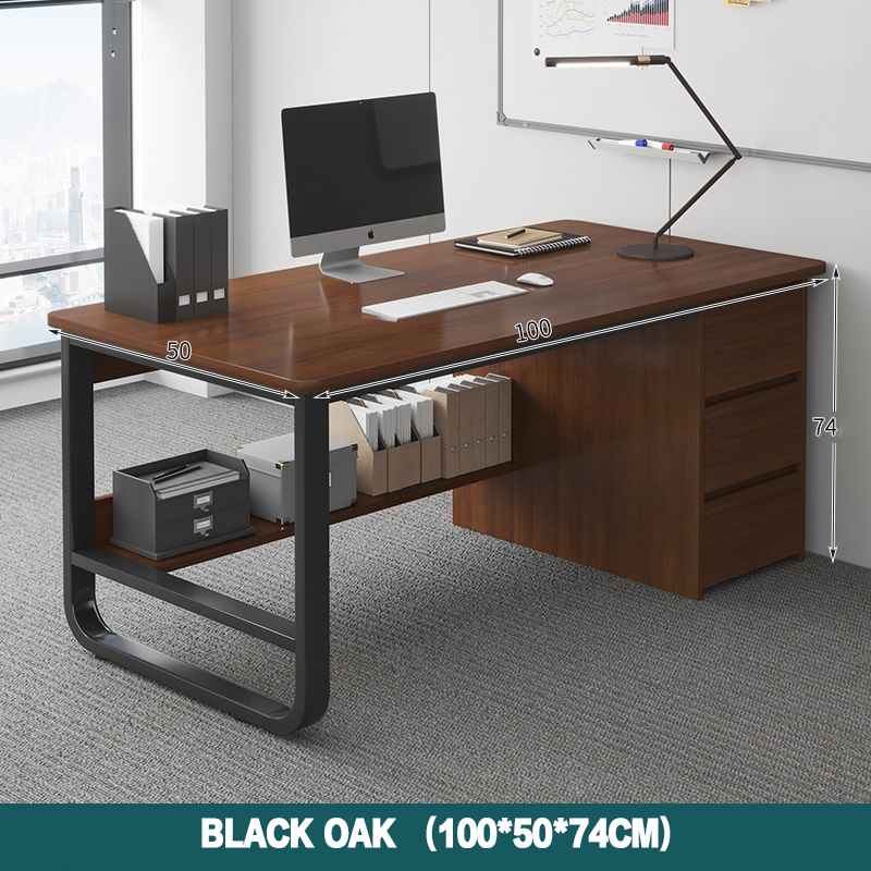 RAMEY Computer Desk With Drawer&Shelves Office Table Desktop Study Desk ...