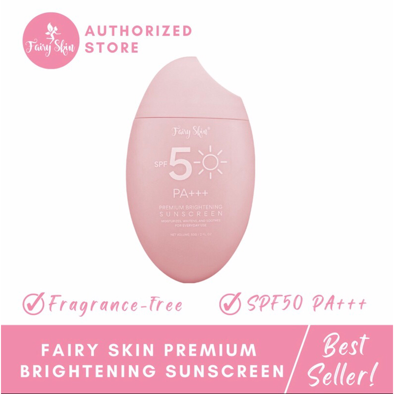 Fairy Skin Premium Brightening Sunscreen SPF50 Fragrance Free | Shopee ...