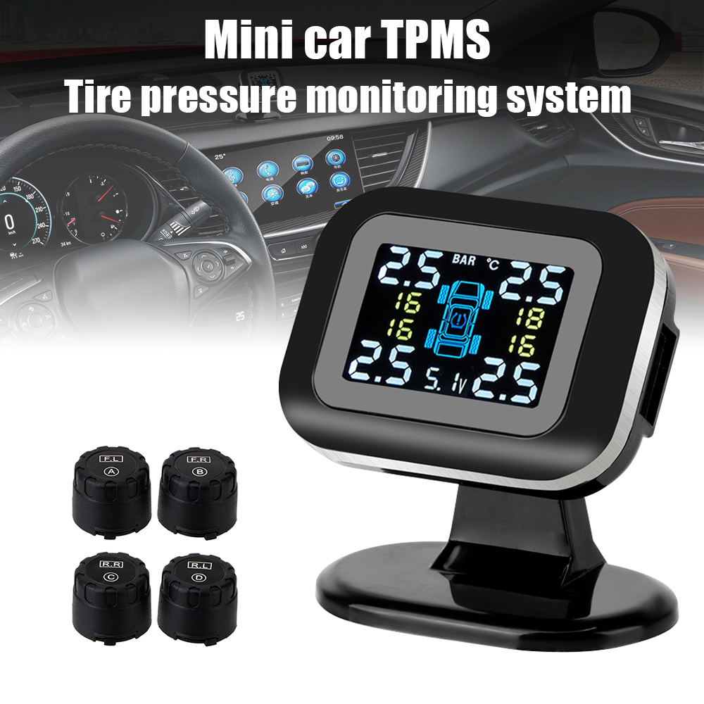Mini USB Car TPMS Car Tire Pressure Monitoring System Auto Security ...