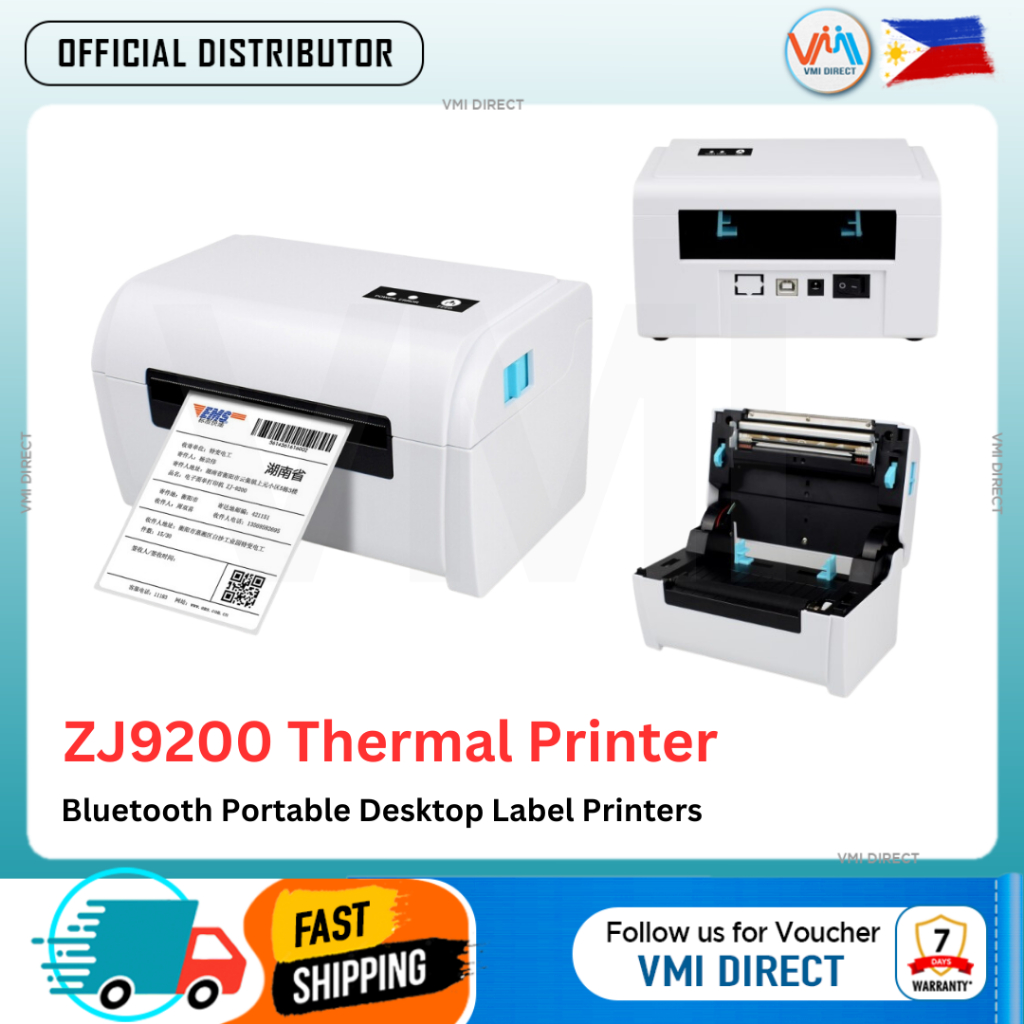 ZJ9200 Waybill Printer Cellphone Bluetooth USB Thermal Sticker Courier ...