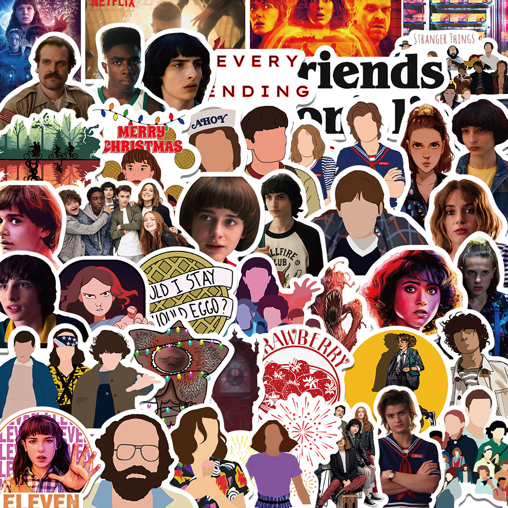 50PCS Pieces Stranger Things Season DIYCartoon Waterproof Home Deco ...