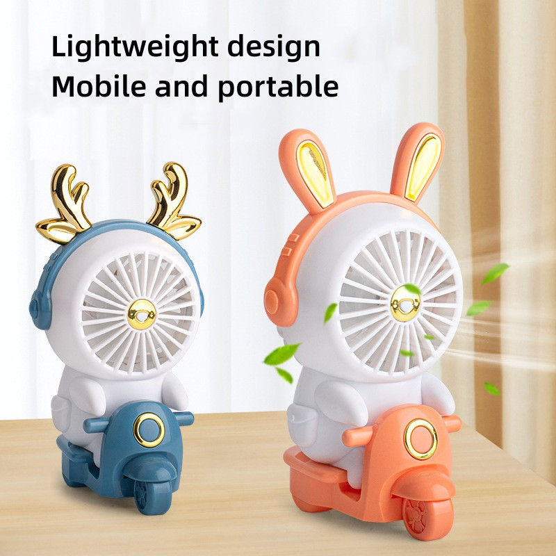 Cartoon Mini Fan Summer Portable Foldable Student Group Mini Round ...
