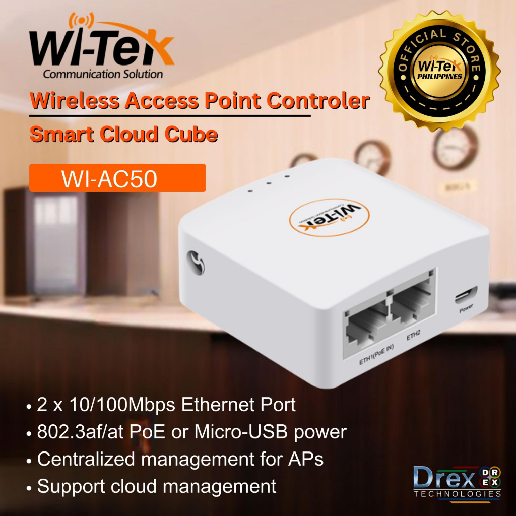 Wi-Tek WI-AC50 Mini Wireless Access Point Controller 10/100 Mbps ...