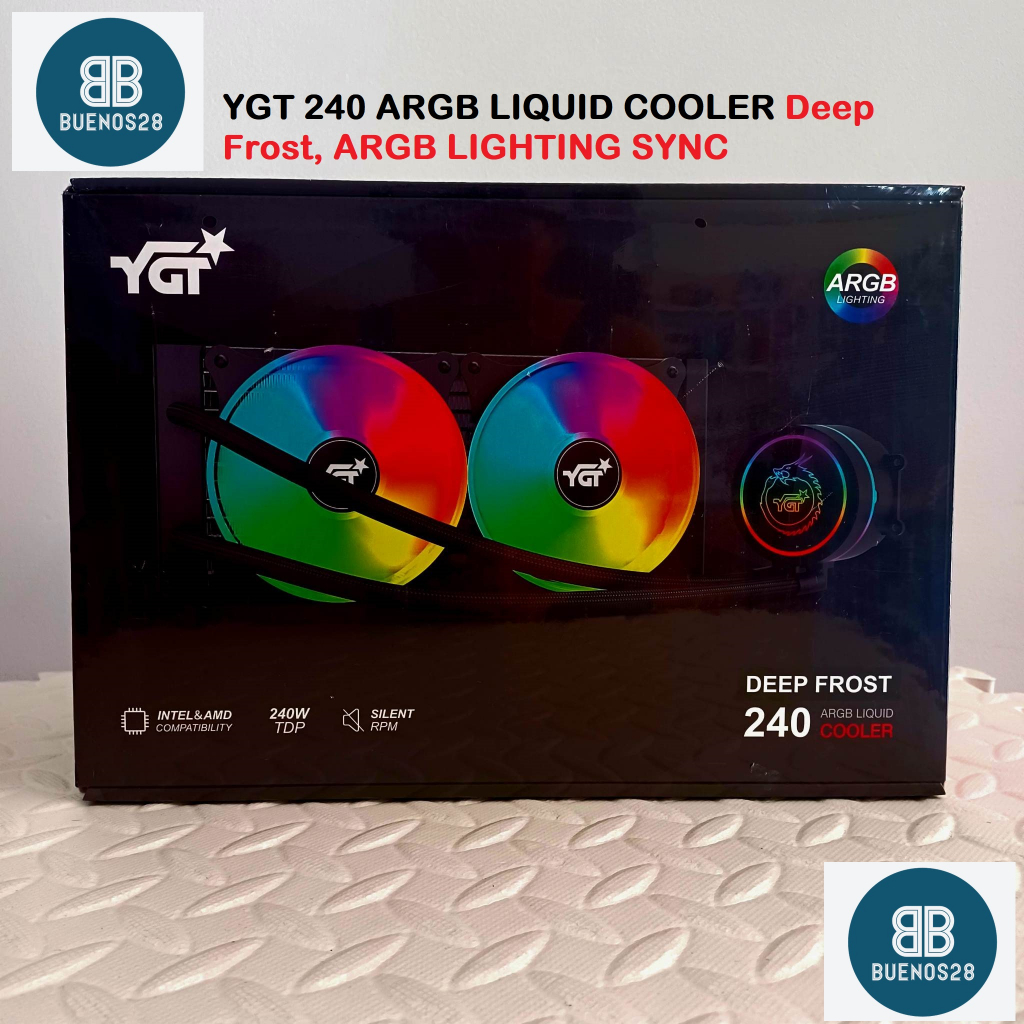 YGT ARGB LIQUID COOLER Deep Frost, ARGB LIGHTING SYNC 240MM | Shopee Philippines