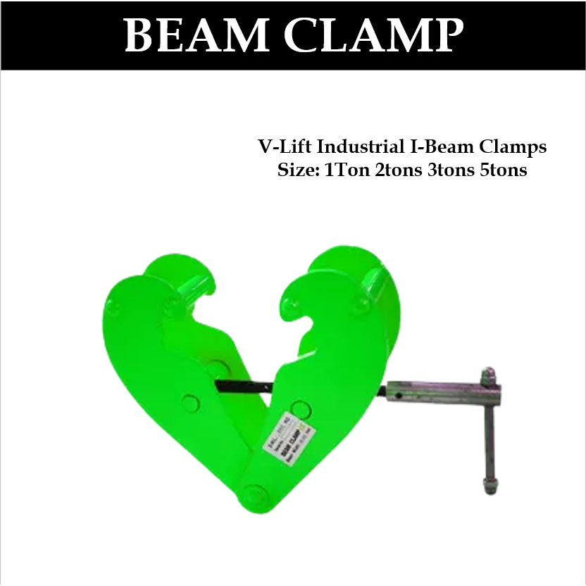 RTK 1T-4T Green and Yellow Girder Clamp Steel Universal Lifting Beam ...