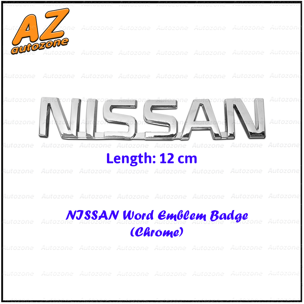 NISSAN Word Emblem Badge (Chrome) | Shopee Philippines