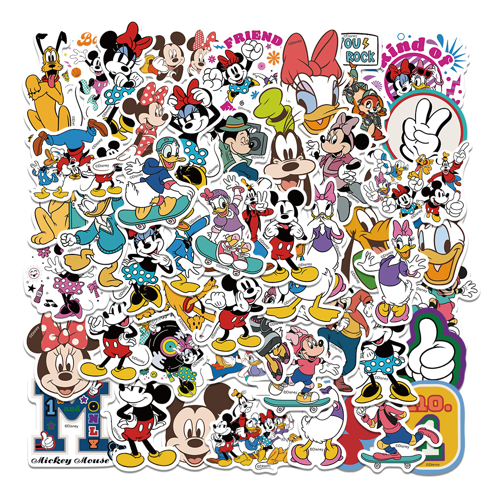Mickey Mouse & Minnie Mouse - Series laptop Stickers 50Pcs/Set Disney ...