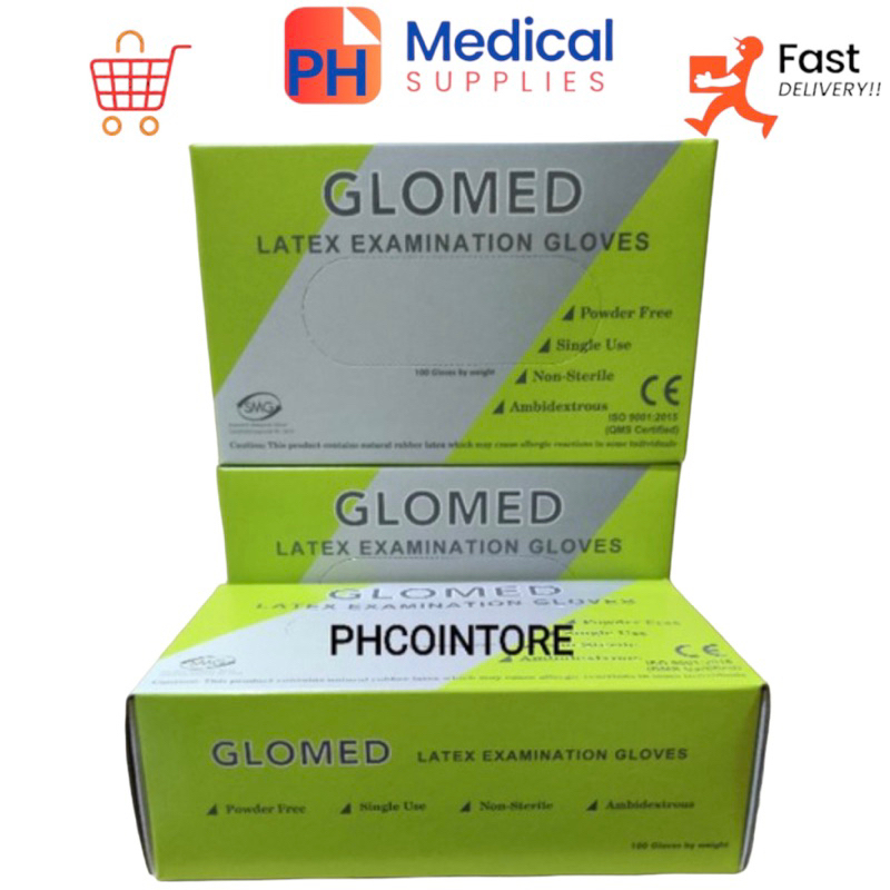 ( Glomed | Indoplas | Hcd | Great Glove) LATEX Examination Gloves and Other BRANDS | 100 Pcs | 1 ...