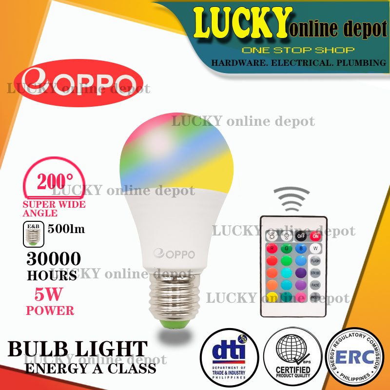 EOPPO COLOR CHANGING LED BULB WITH REMOTE ( 5W ) | Shopee Philippines