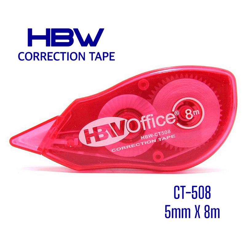 HBW Correction Tape 6mm, 8mm, 12mm by 5 meters CT506, CT508, CT512 ...