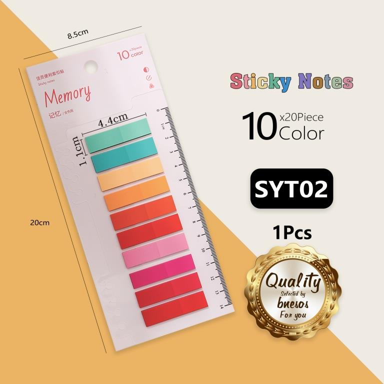 bnesos Stationary School Supplies 200Sheets/Card Binder Notebook Sticky ...