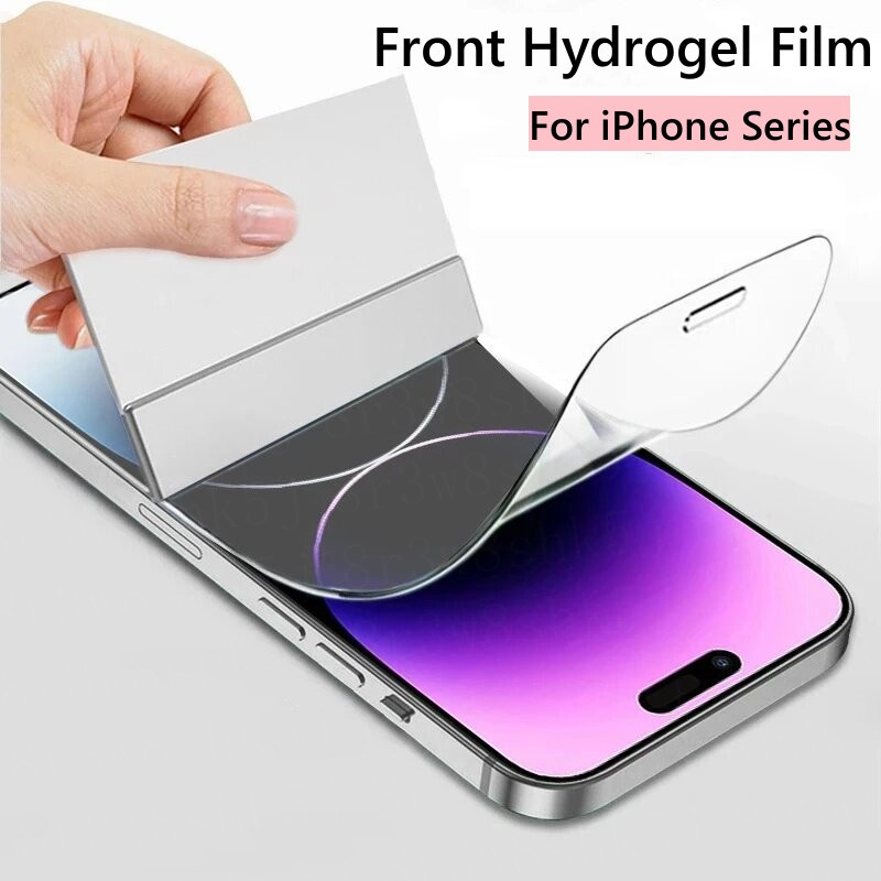Full Cover Hydrogel Film for iPhone 17 16 15 14 13 Pro Max 16 15 14 Pro ...