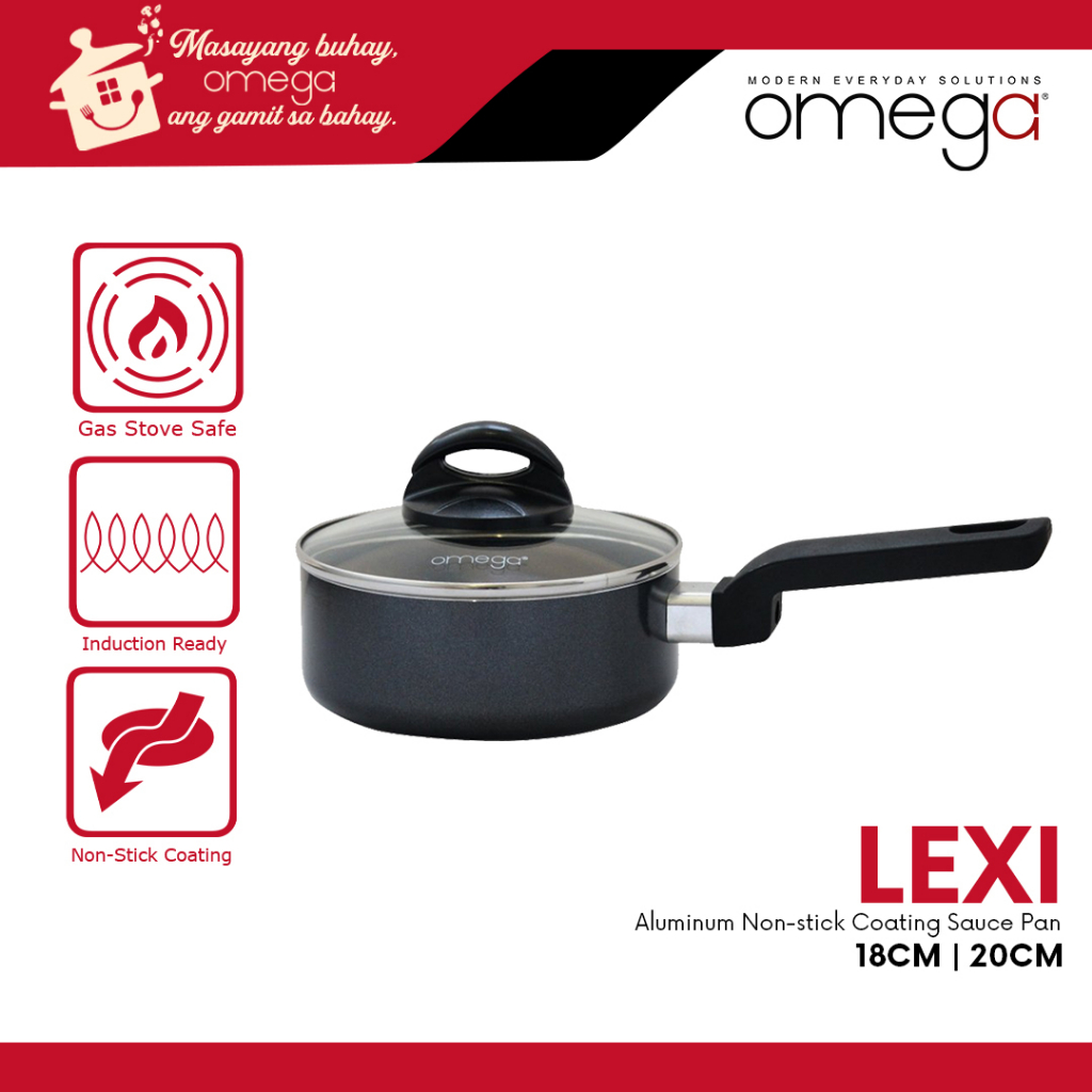 Omega Houseware Lexi Aluminum Non-stick Coating Sauce Pan 18cm / 20cm ...