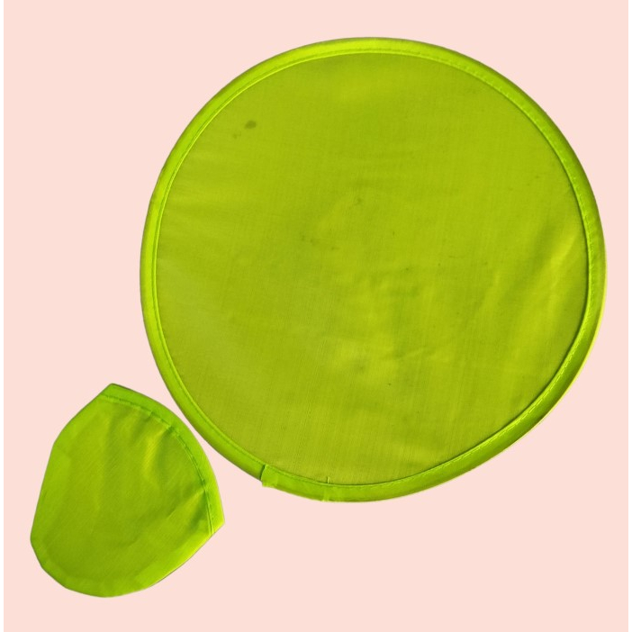 SYX 1pc Round Foldable Fan Plain Nylon Colorful Frisbee folding Fan ...